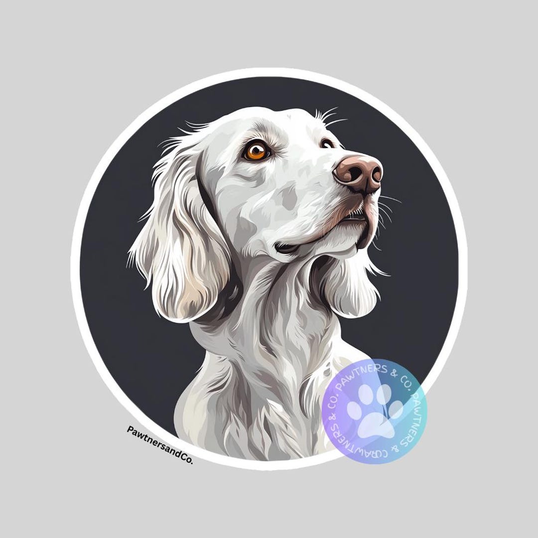 English Setter Sticker, Sticker Gift, Cute Stickers, Animal Decals ...