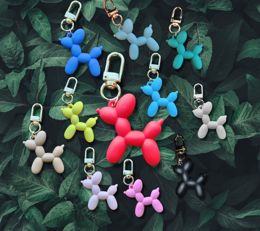 Matte Balloon Dog Keychain Pendant, Balloon Dog Key Chain, Balloon ...