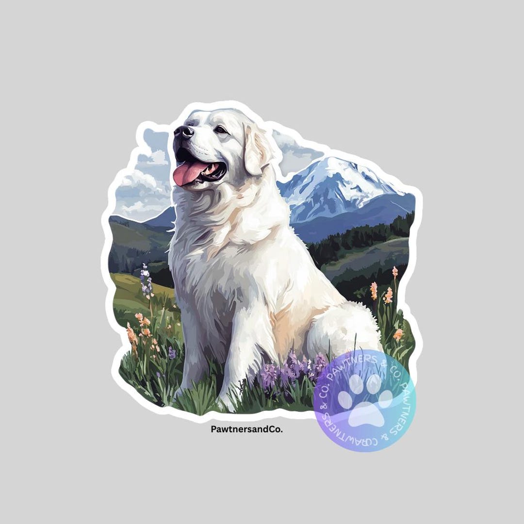 Great Pyrenees Sticker, Sticker Gift, Cute Stickers, Animal Decals ...