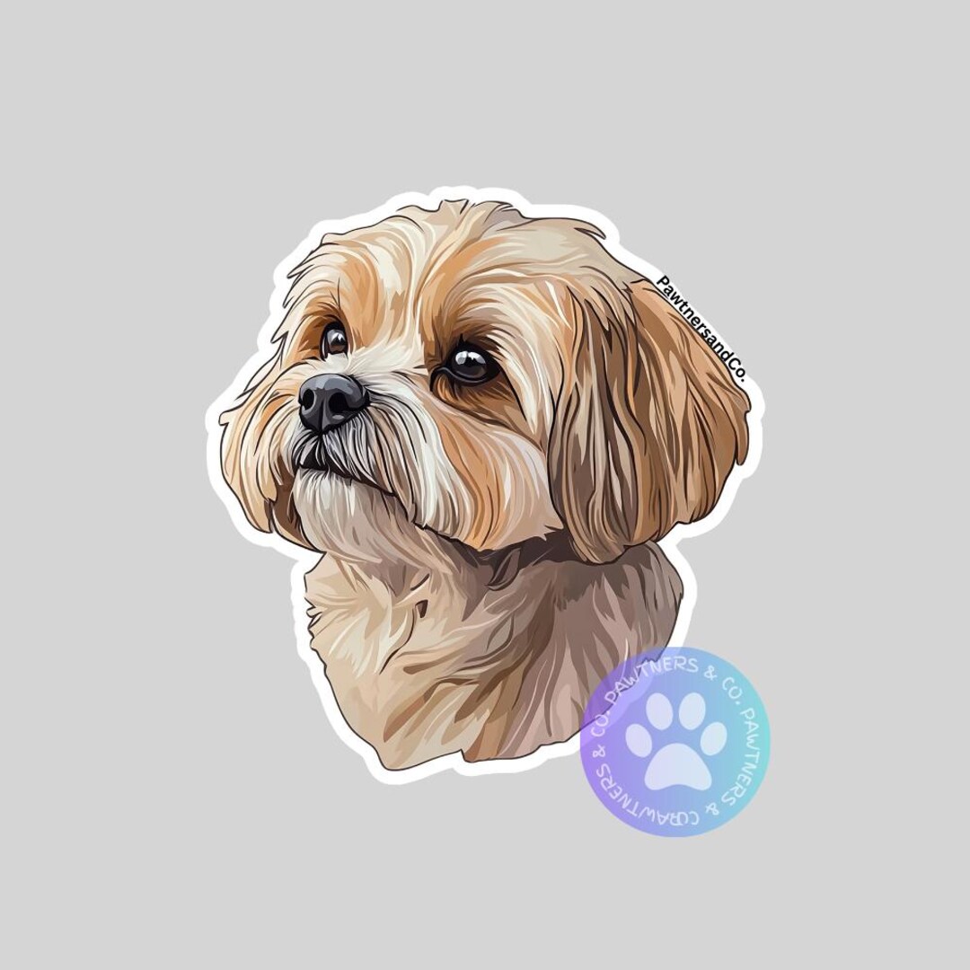 Lhasa Apso 2 Sticker, Sticker Gift, Cute Stickers, Animal Decals ...