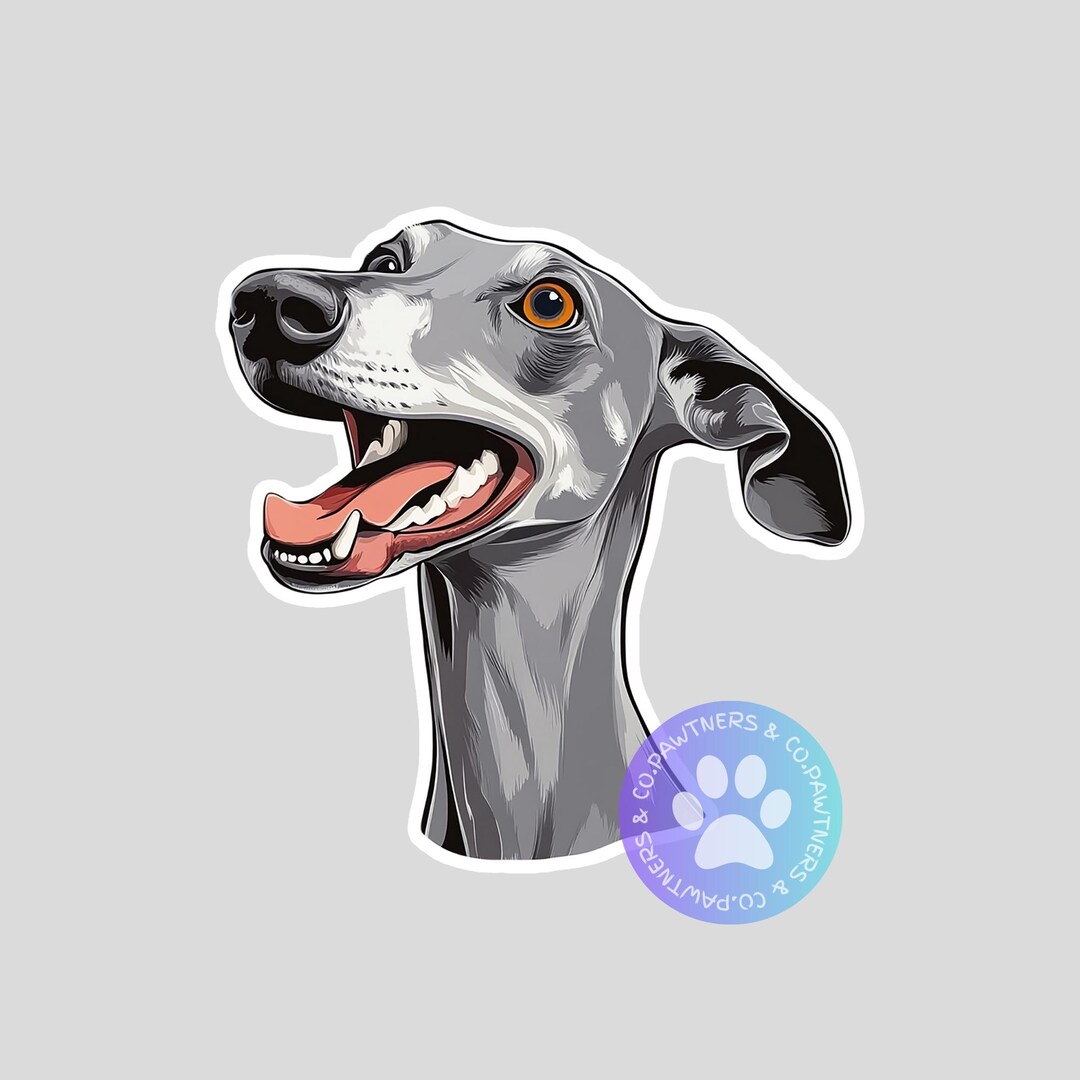 Greyhound Sticker, Sticker Gift, Cute Stickers, Animal Decals, MacBook ...