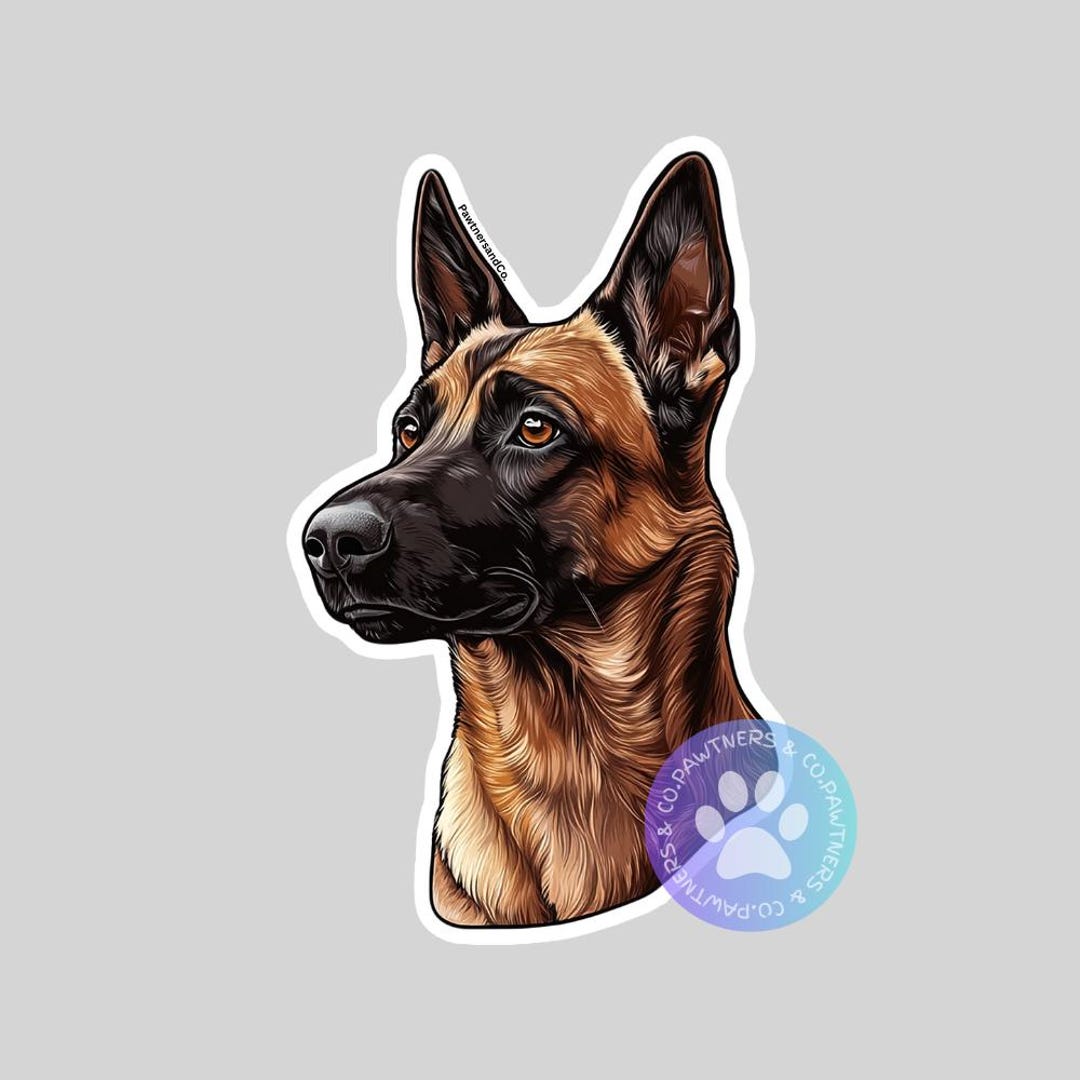 Belgian Malinois Sticker, Sticker Gift, Cute Stickers, Animal Decals ...