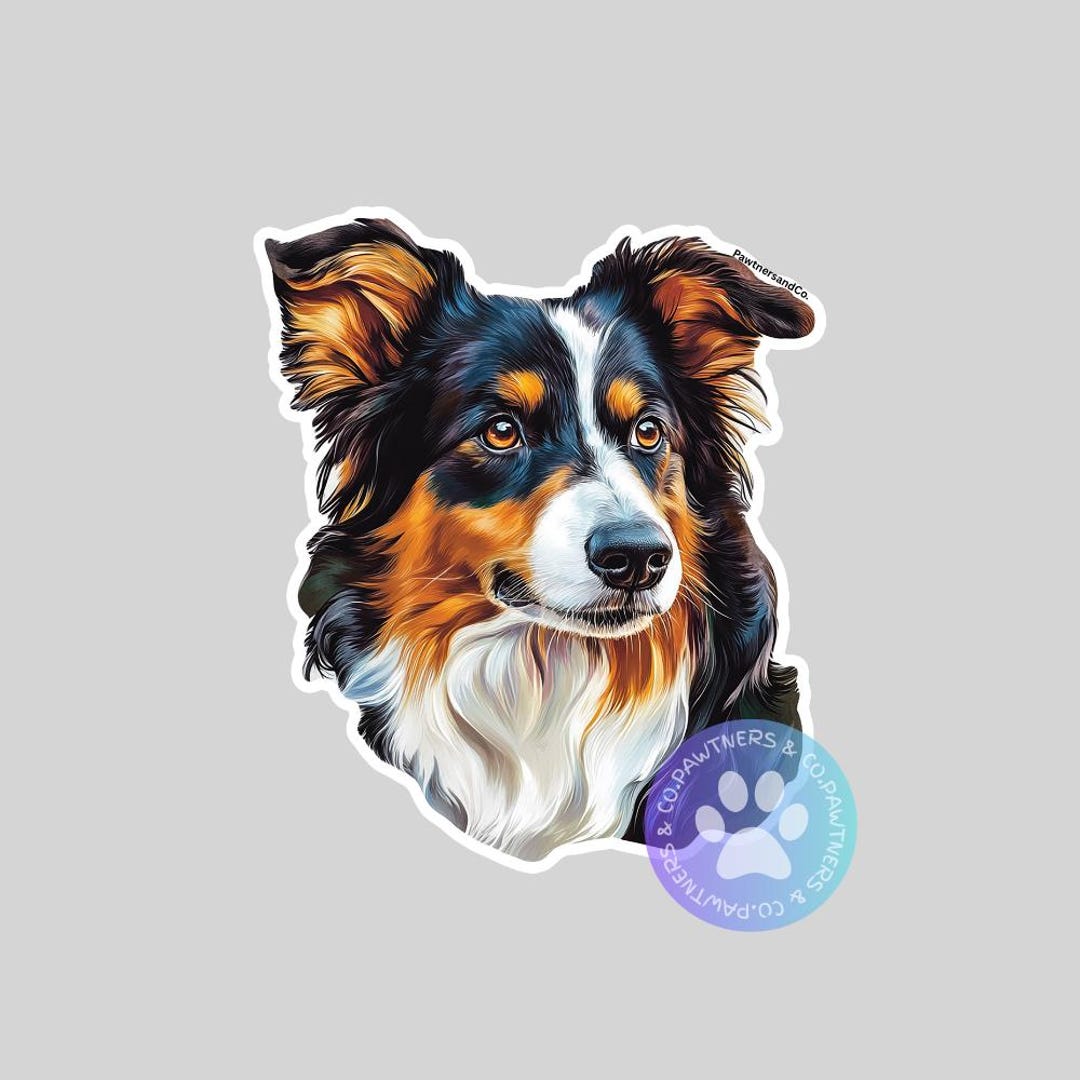 Border Collie Sticker, Sticker Gift, Cute Stickers, Animal Decals ...