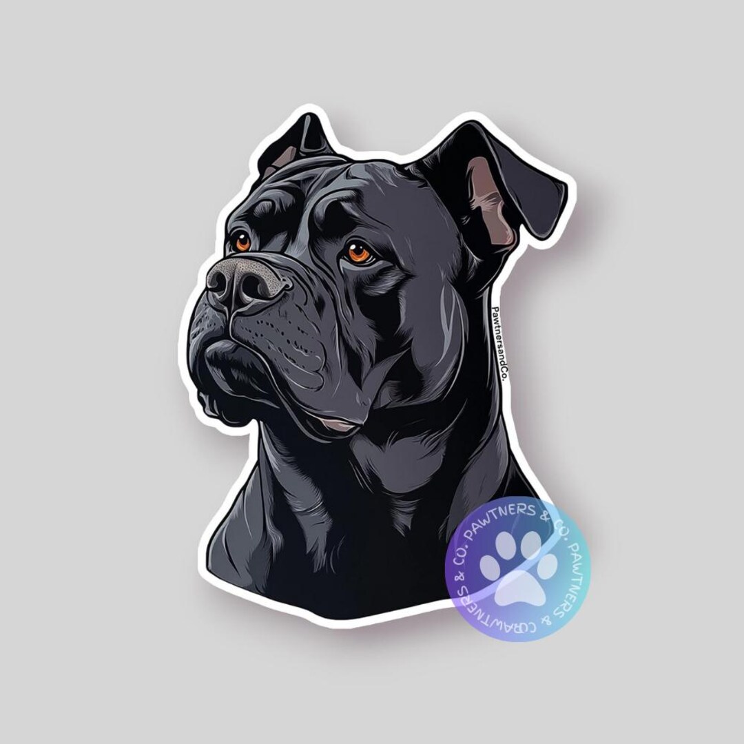 Glossy Cane Corso Sticker, Sticker Gift, Cute Stickers, Animal Decals ...