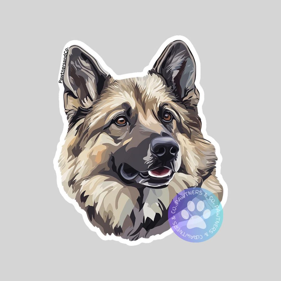 Norwegian Elkhound Sticker, Sticker Gift, Cute Stickers, Animal Decals ...