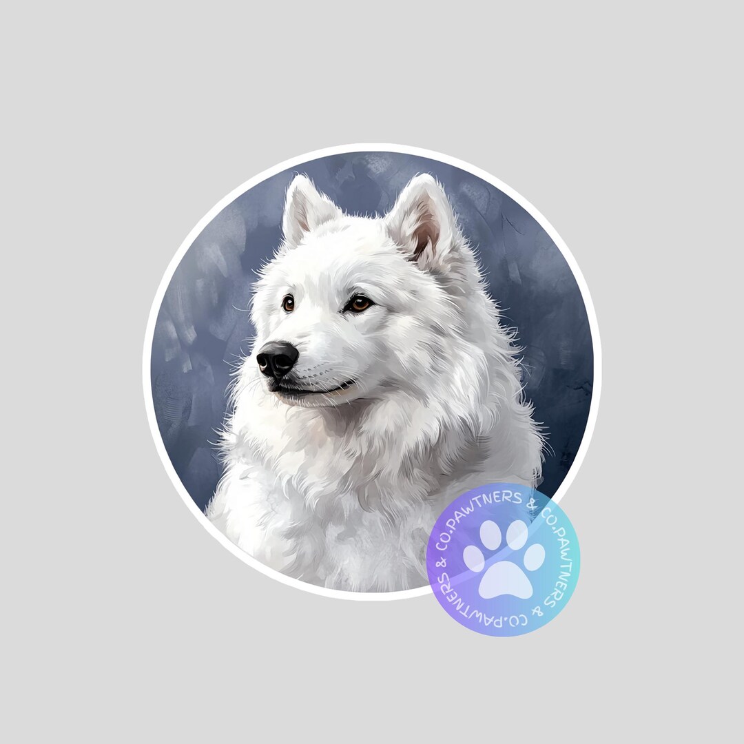 Samoyed Sticker, Sticker Gift, Cute Stickers, Animal Decals, MacBook ...