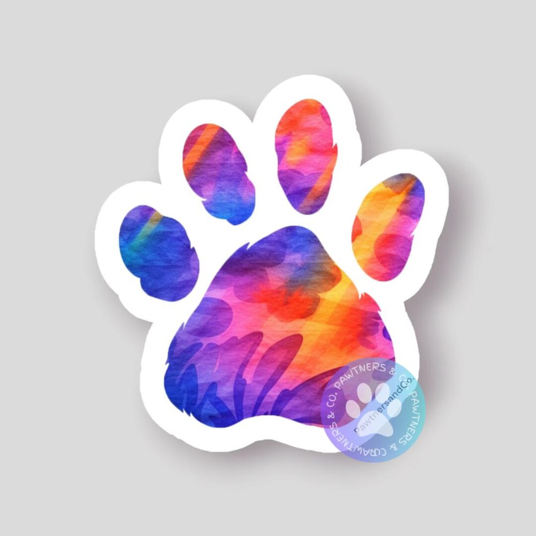 Paw Print Sticker, Sticker Gift, Cute Stickers, Animal Decals, MacBook ...