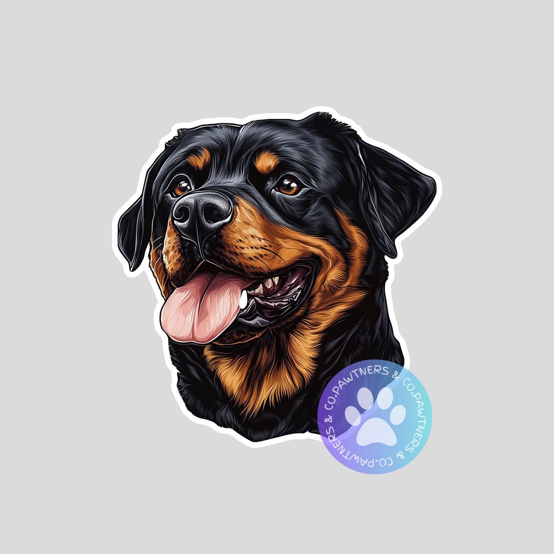 Rottweiler Sticker, Sticker Gift, Cute Stickers, Animal Decals, MacBook ...