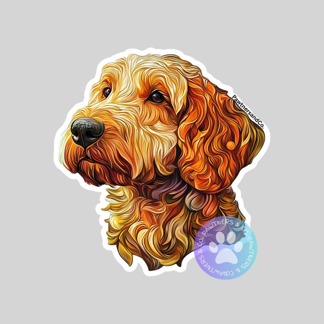 Golden Doodle Sticker, Sticker Gift, Cute Stickers, Animal Decals ...