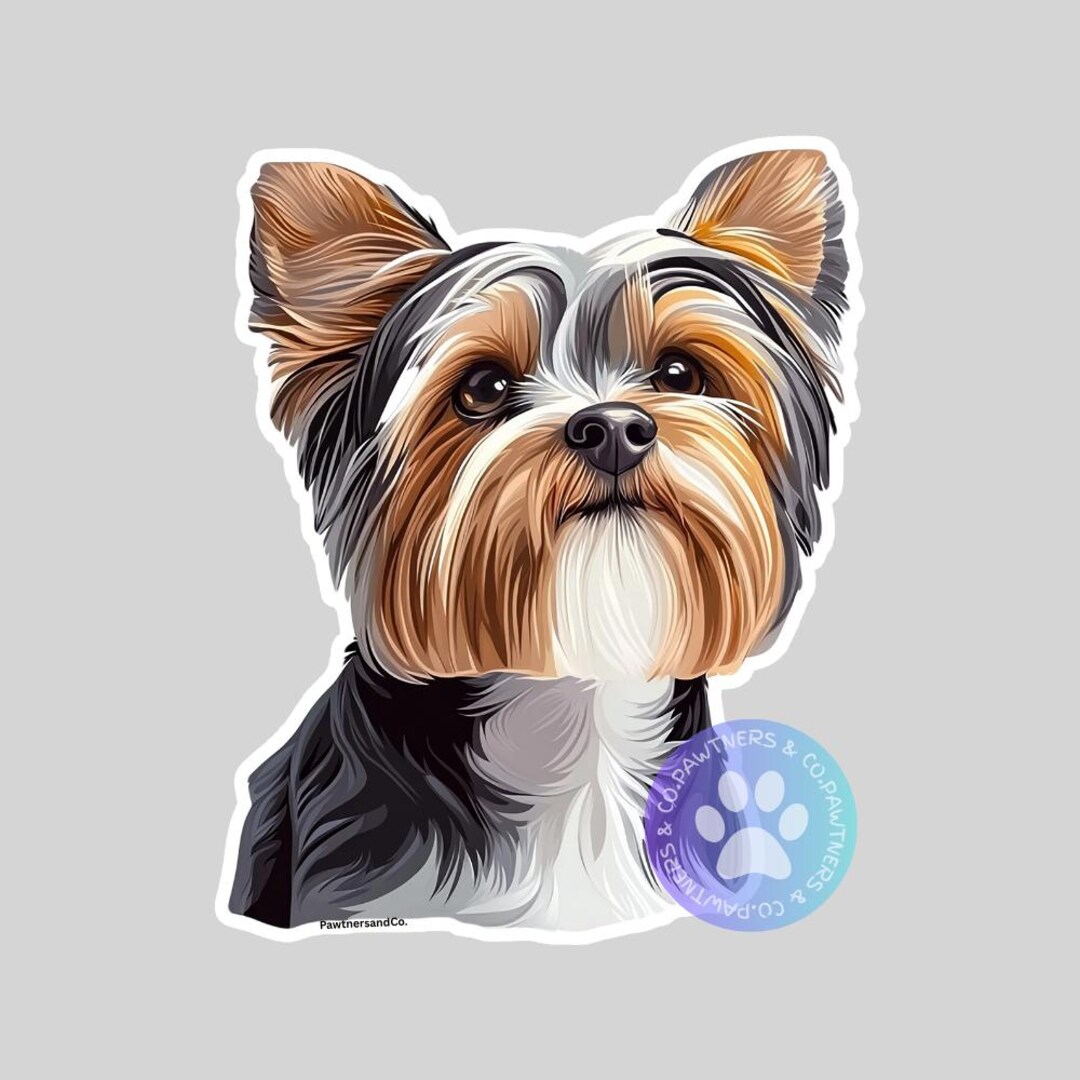 Biewer Terrier Sticker, Sticker Gift, Cute Stickers, Animal Decals ...