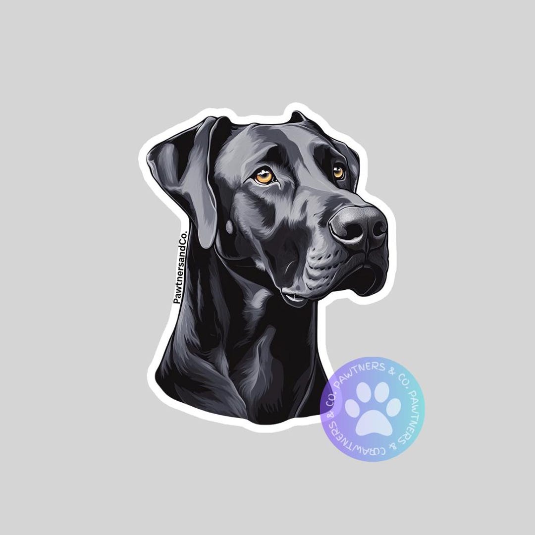 Great Dane Sticker, Sticker Gift, Cute Stickers, Animal Decals, MacBook ...