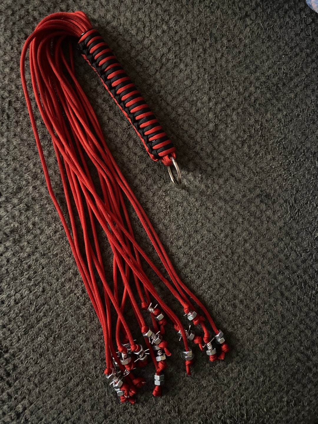 Devils Tongue Flogger: Weighted Flogger With Barbed Wire Tails. - Etsy