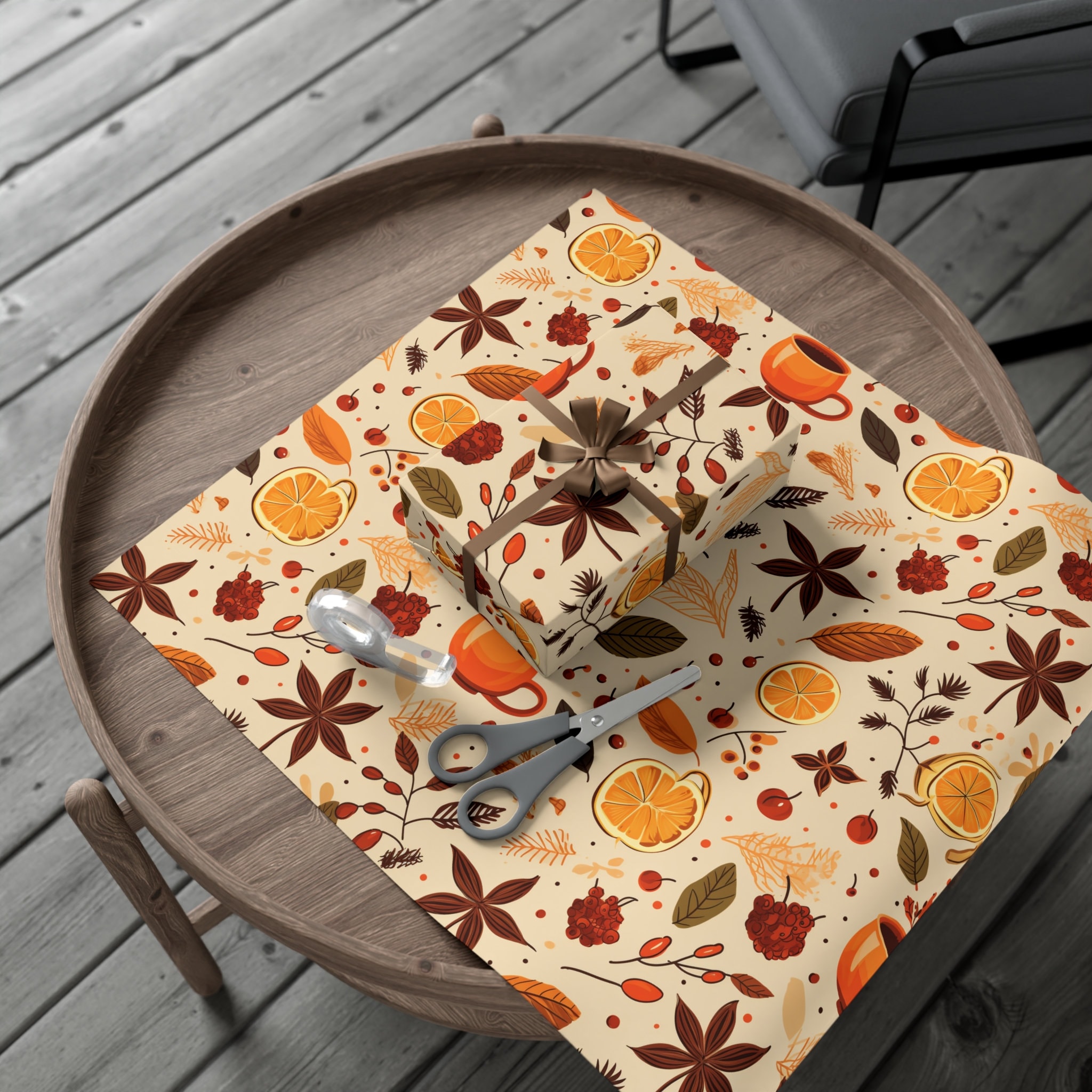 Autumn Elegance Thanksgiving Wrapping Paper sold by Adamastor Studio ...