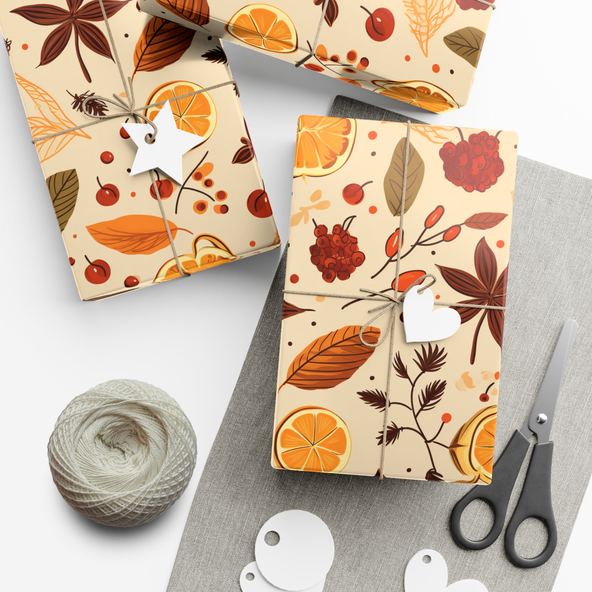 Autumn Elegance Thanksgiving Wrapping Paper sold by Adamastor Studio ...