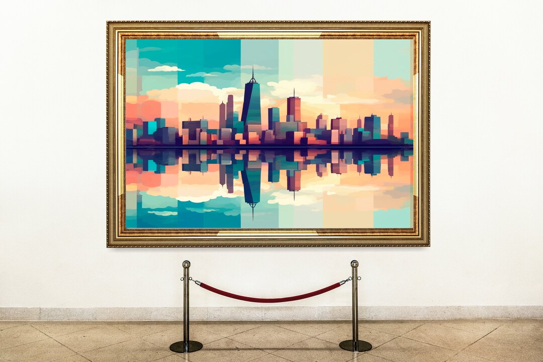 New York City Skyline Abstract - Etsy
