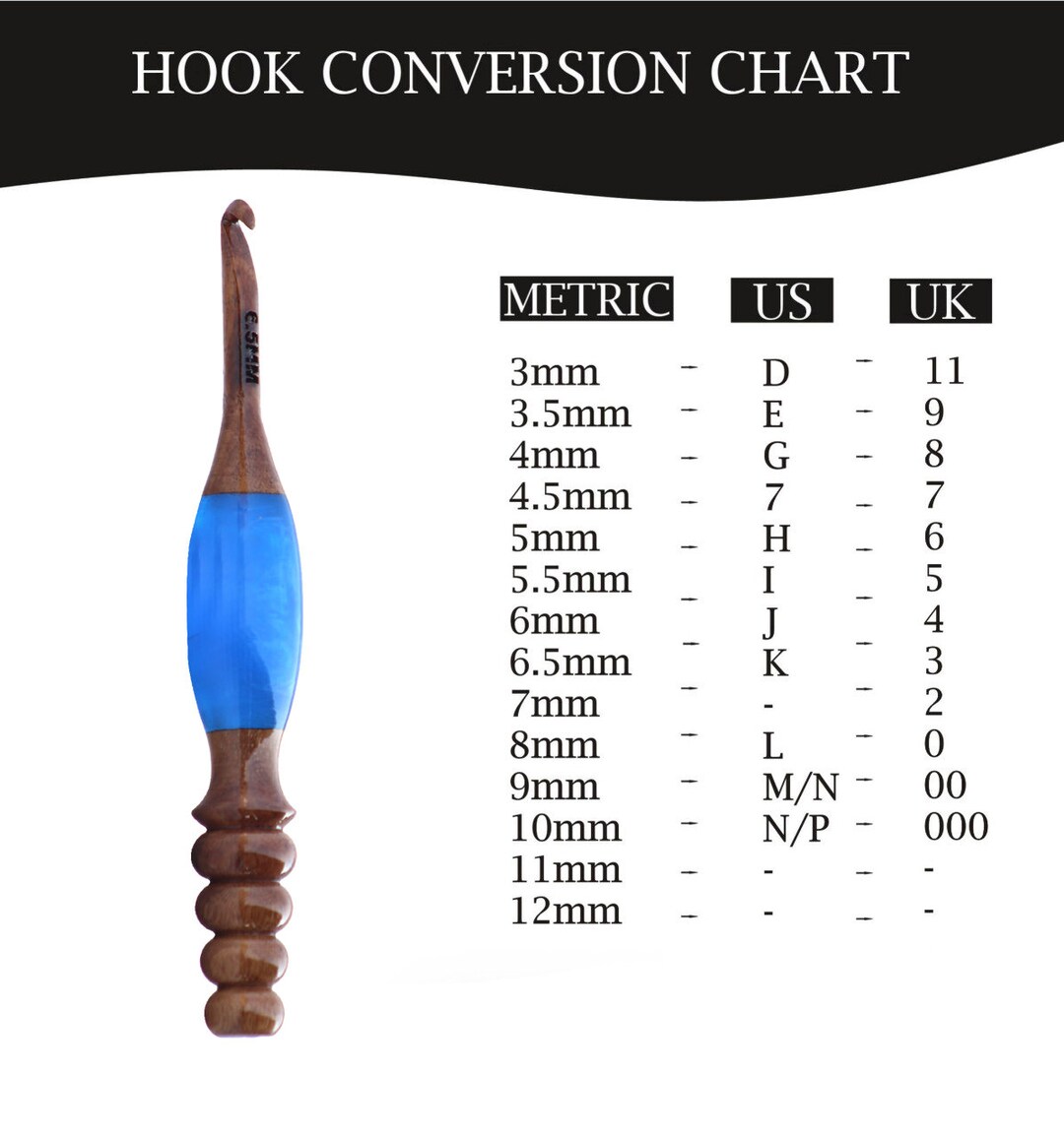 Resin Rosewood Crochet Hook: Handcrafted Weave Yarn Needle (3mm-12mm ...