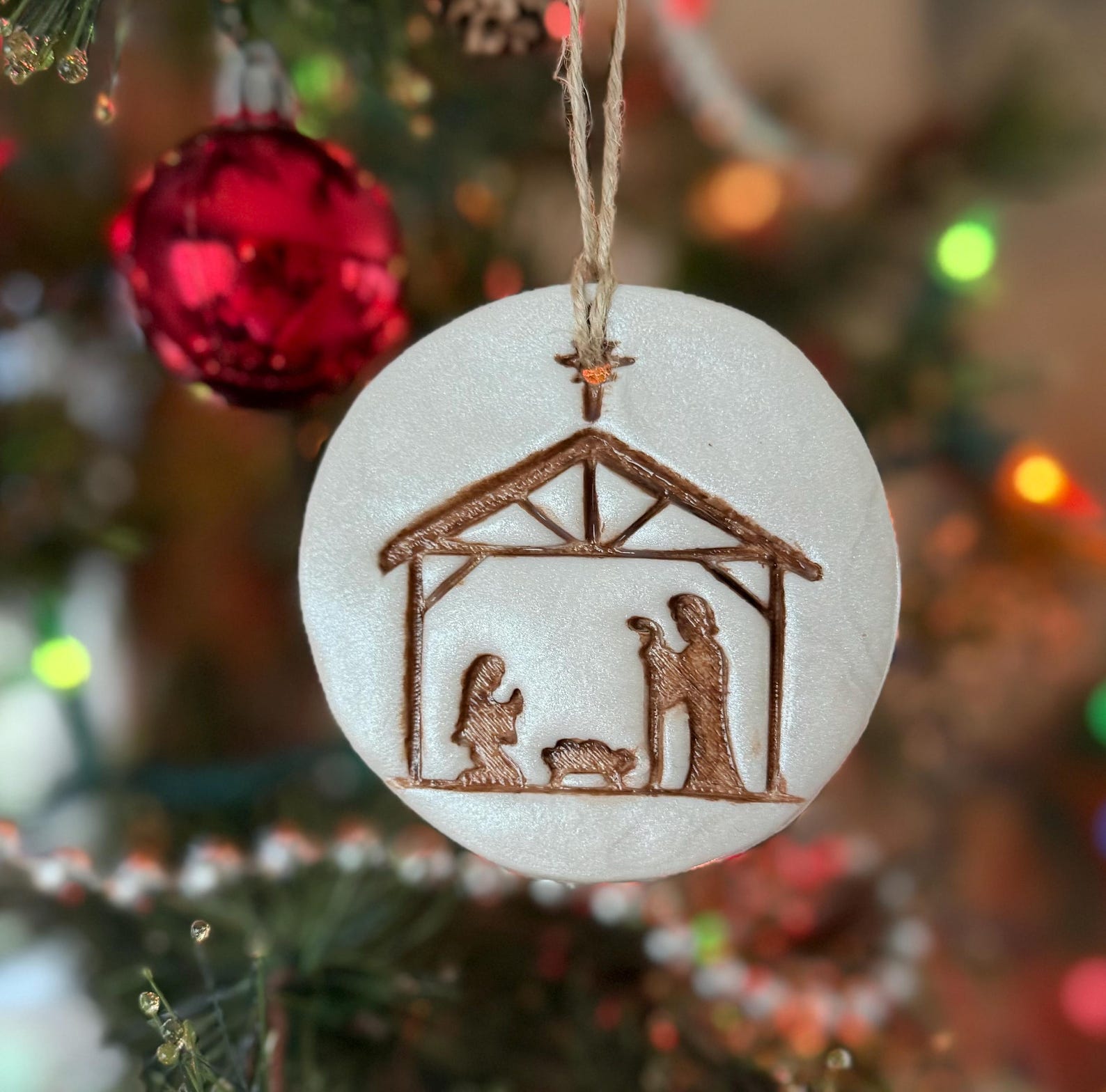 Nativity Handmade Polymer Clay Christmas Ornament - Etsy