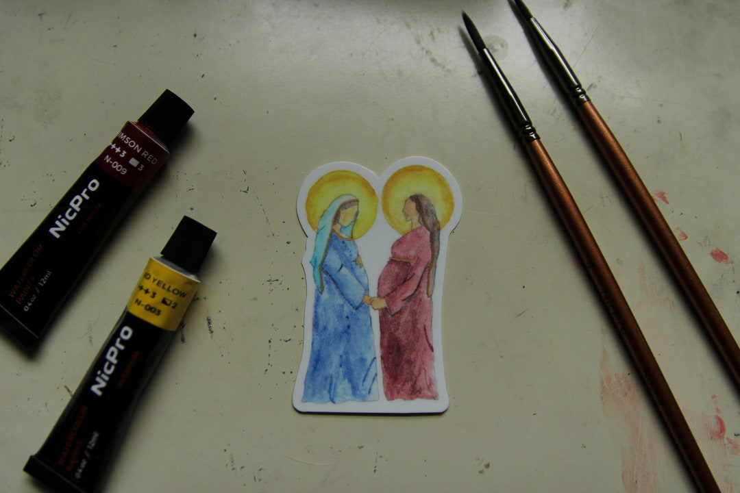 The Visitation Waterproof 3" Sticker Catholic Gift - Etsy