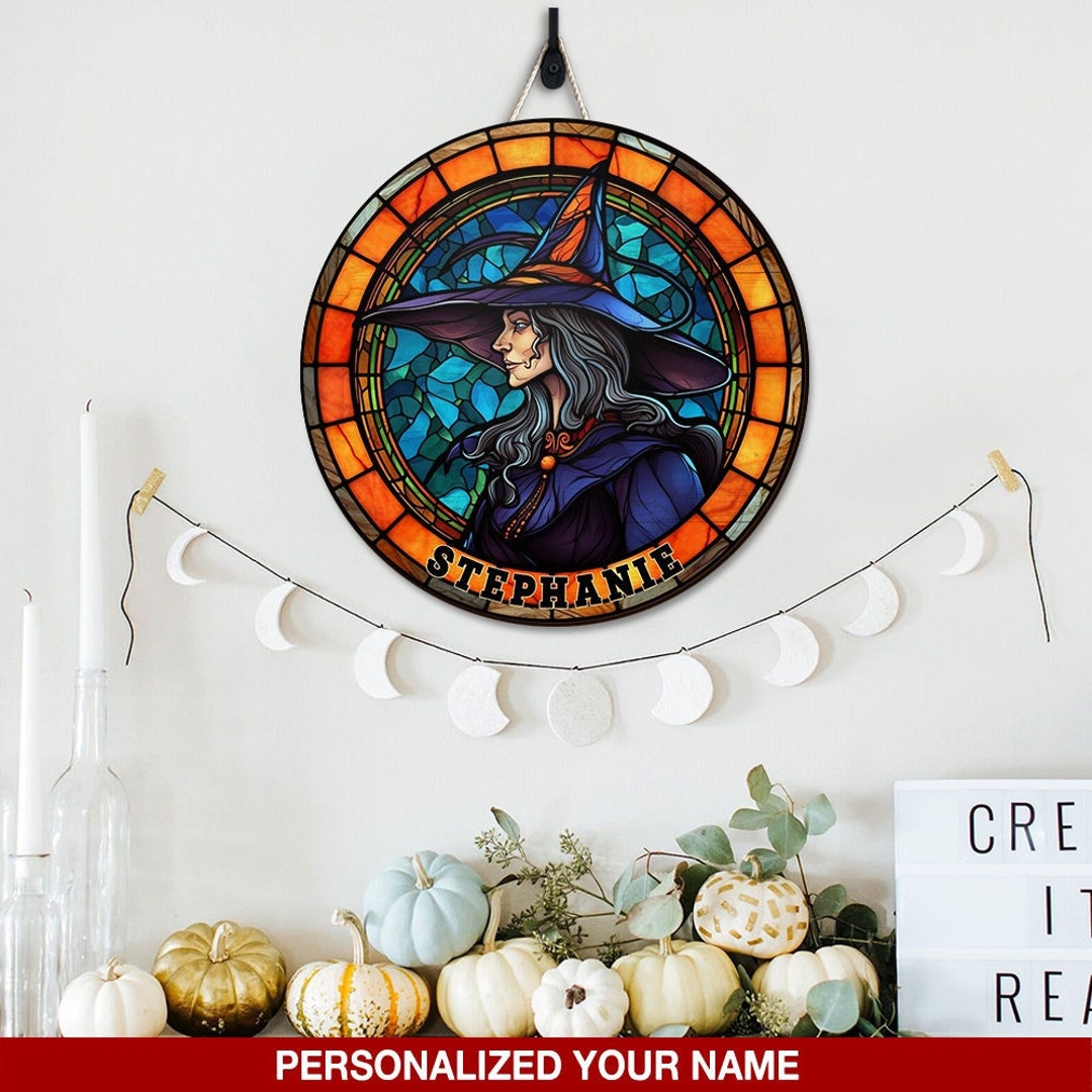 Halloween Witch Sign 2D Wooden Sign Personalized Witch Sign - Etsy