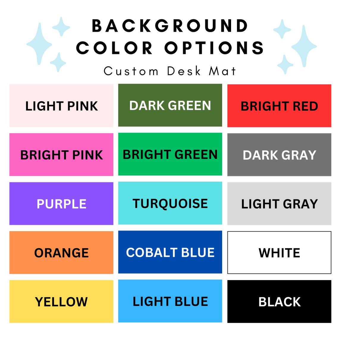 Customizable Desk Mat Personalized Name, Background Color, Font Home ...