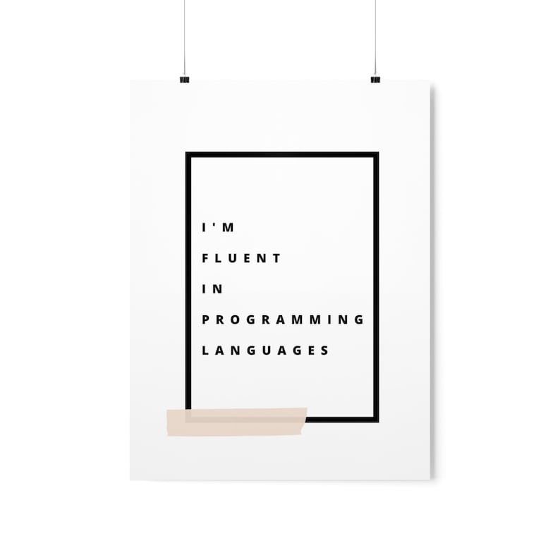 Minimalist Programming Languages Poster I'm Fluent in - Etsy