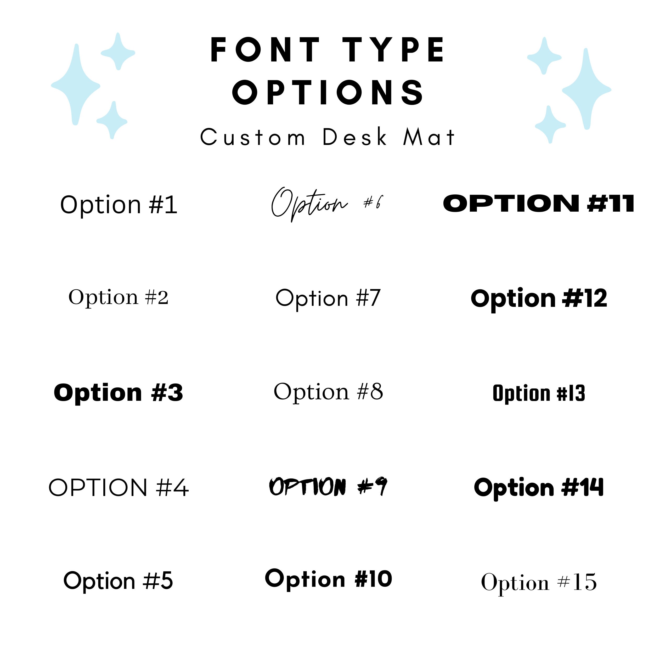 Customizable Desk Mat Personalized Name, Background Color, Font Home ...