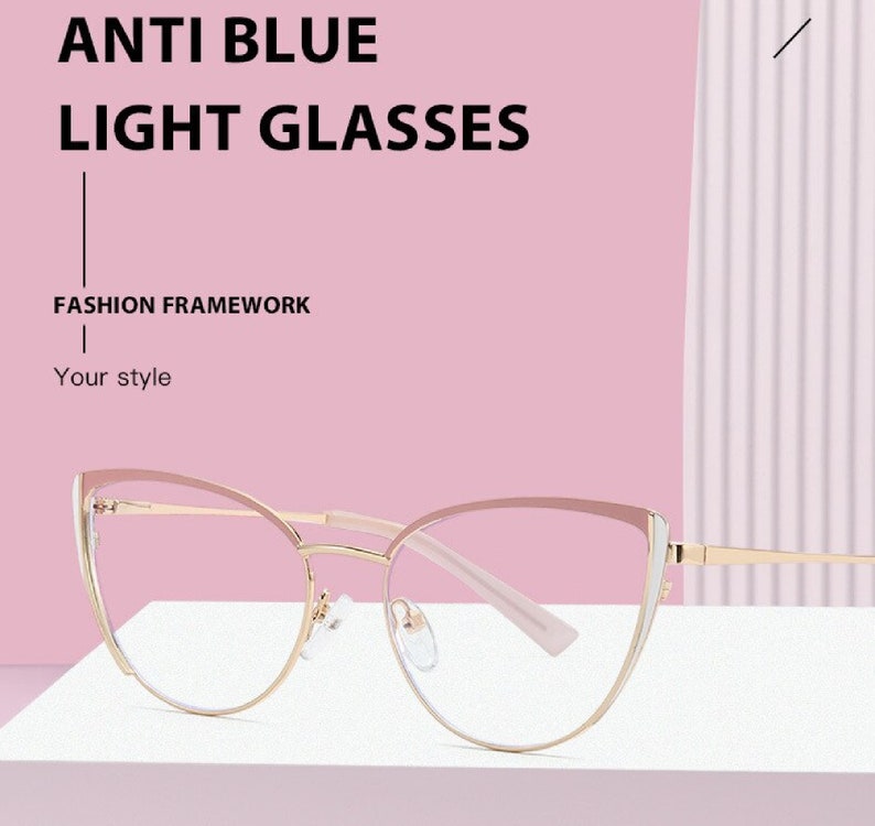 Custom Cat Eye Distance Glasses Keira Knightley Women Metal - Etsy