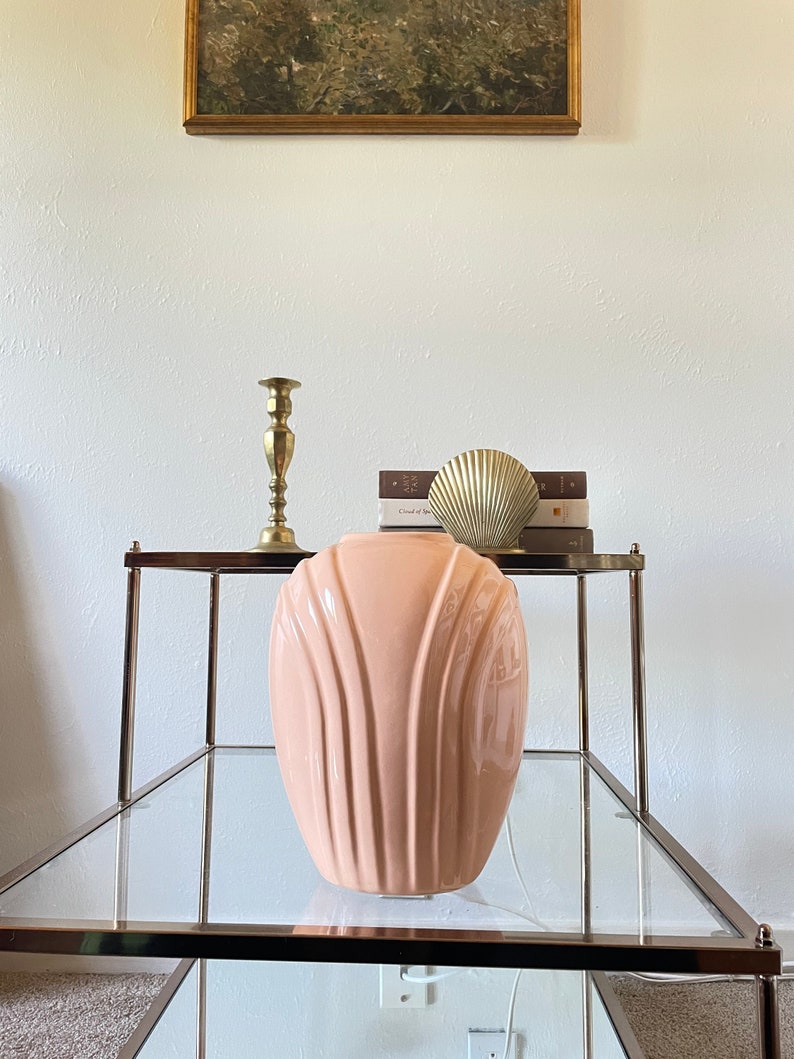Vintage Peach Vase - Etsy