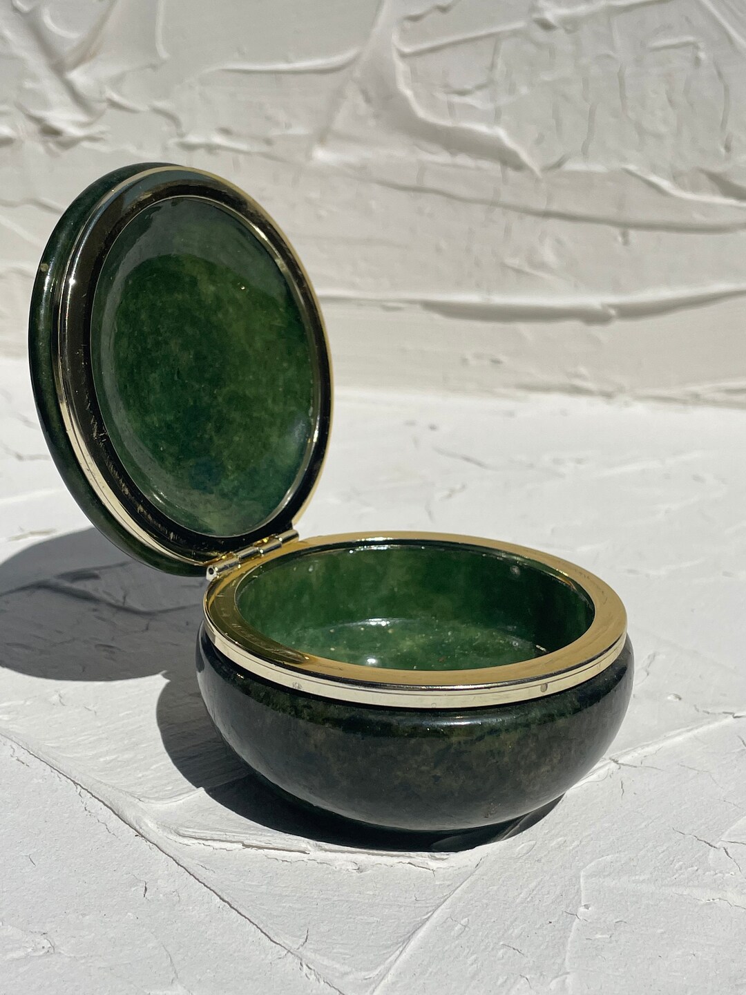 Vintage Hand Carved Italian Alabaster Box - Etsy