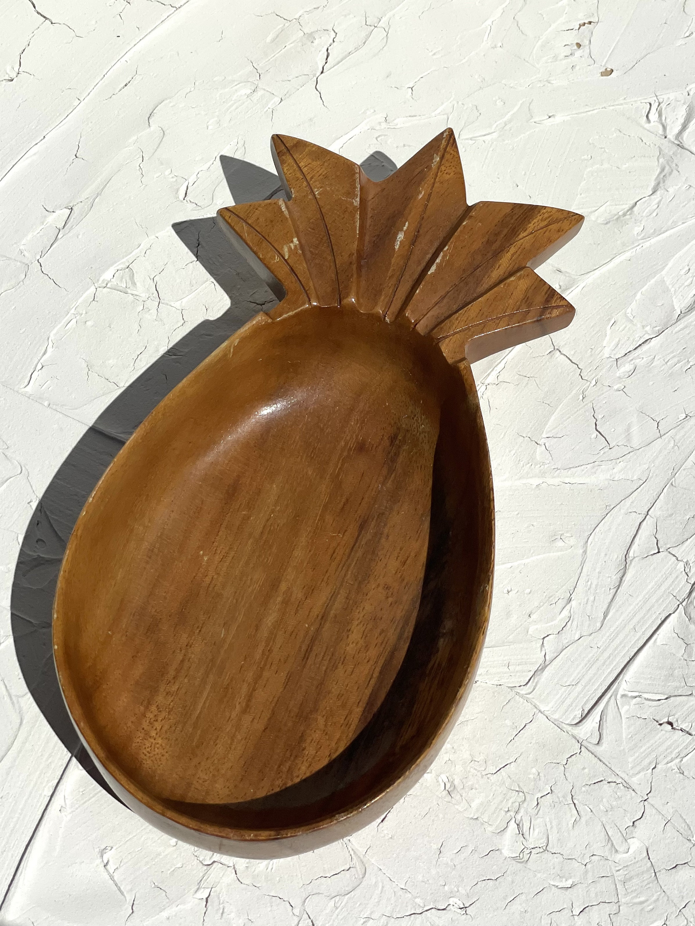 Monkey Pod Carved Wooden Pineapple Shaped Bowl Made in Hawaii - Etsy