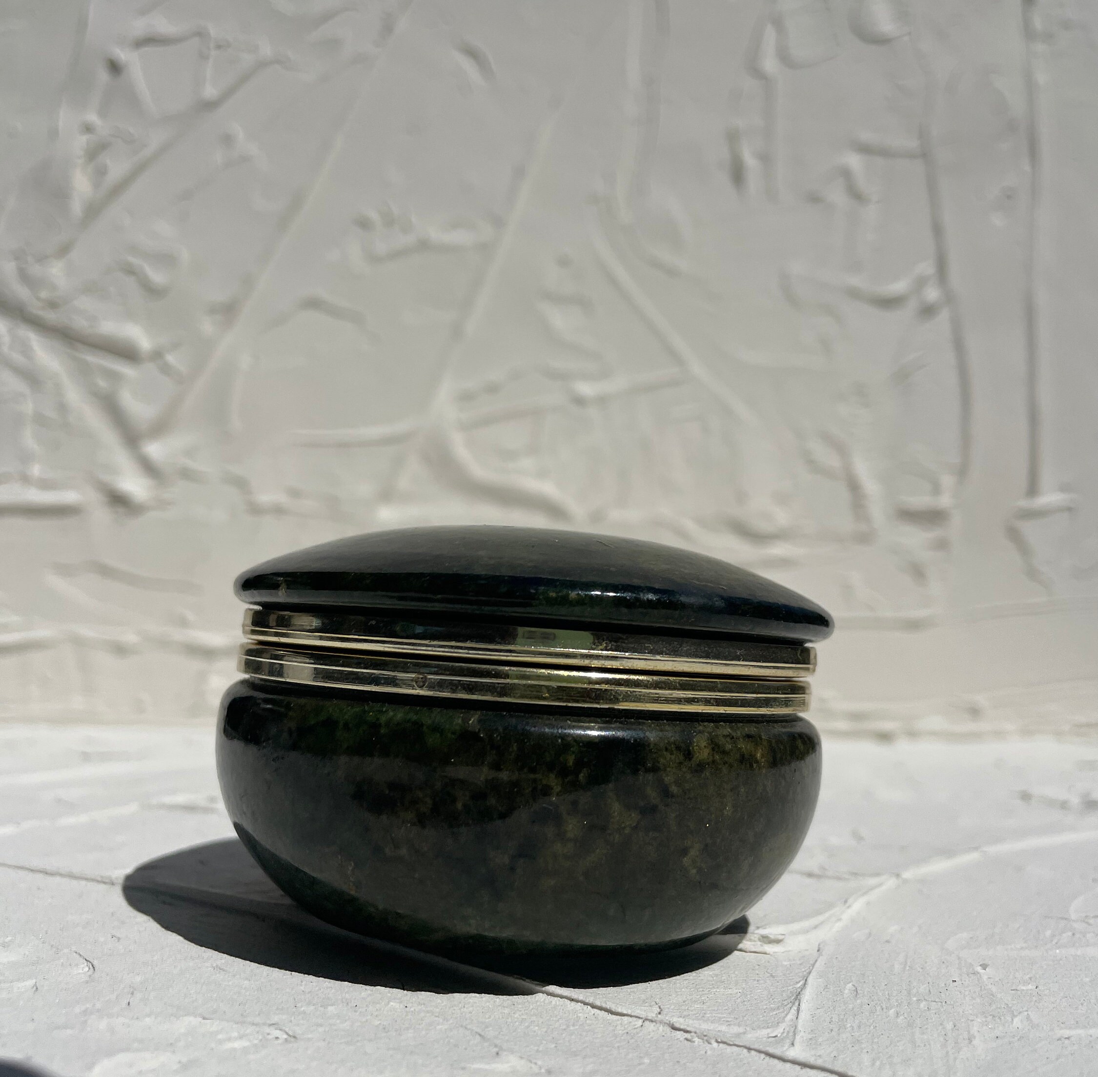 Vintage Hand Carved Italian Alabaster Box - Etsy