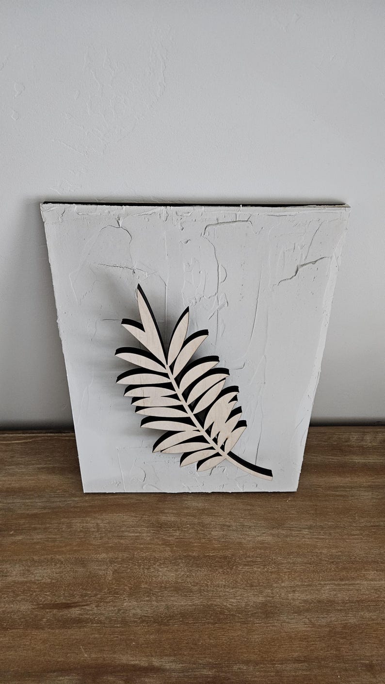 3D Plaster Botanical Wall Art Panel - Etsy