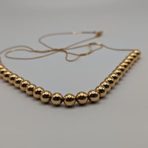 14k Yellow Gold Bead Chain Necklace. 30" Bead Box Chain. Heavy 7.3 ...