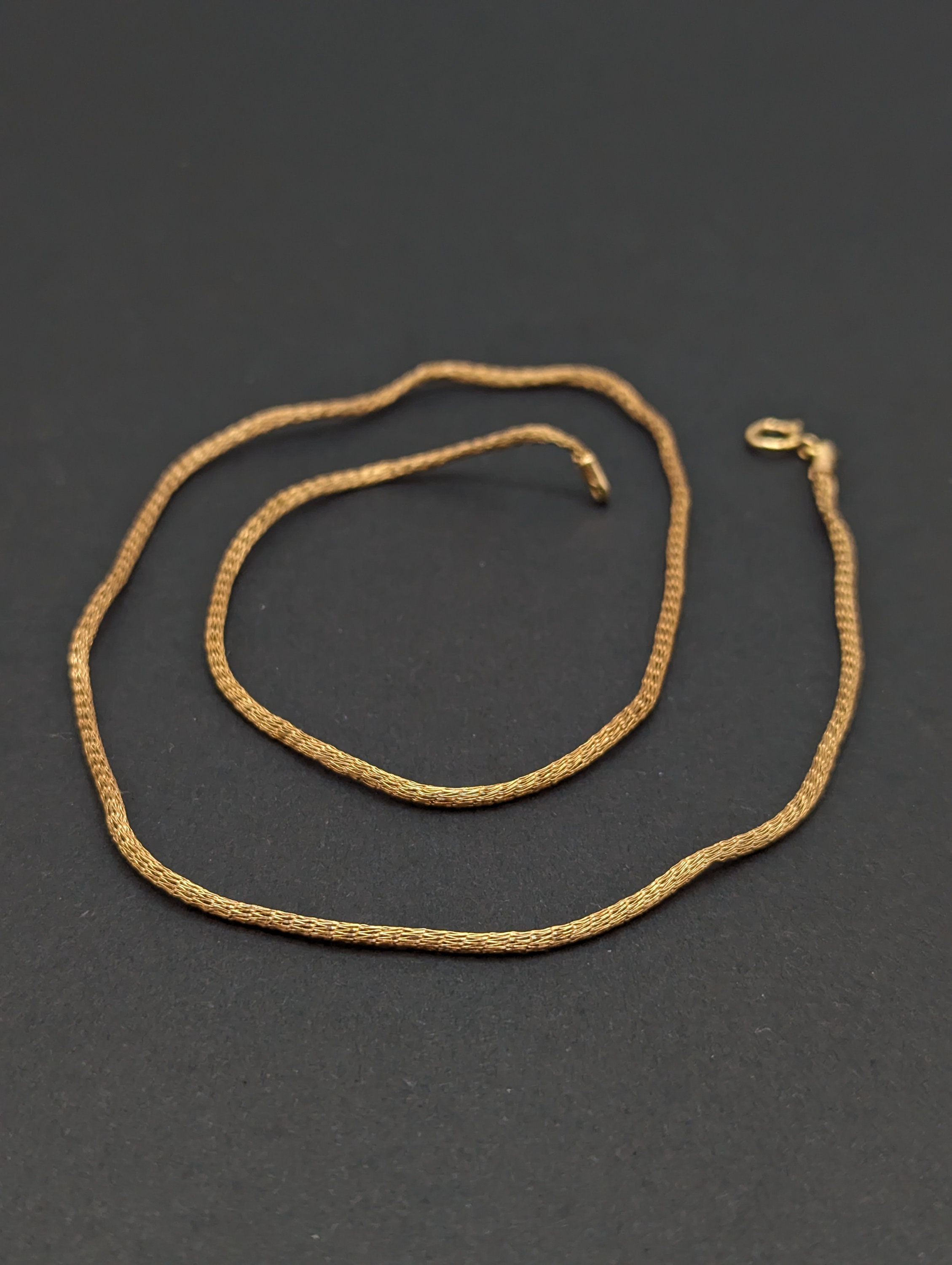 Unique 14k Italian MILOR Ladies Mesh Wire Necklace, 14k Round Cord ...