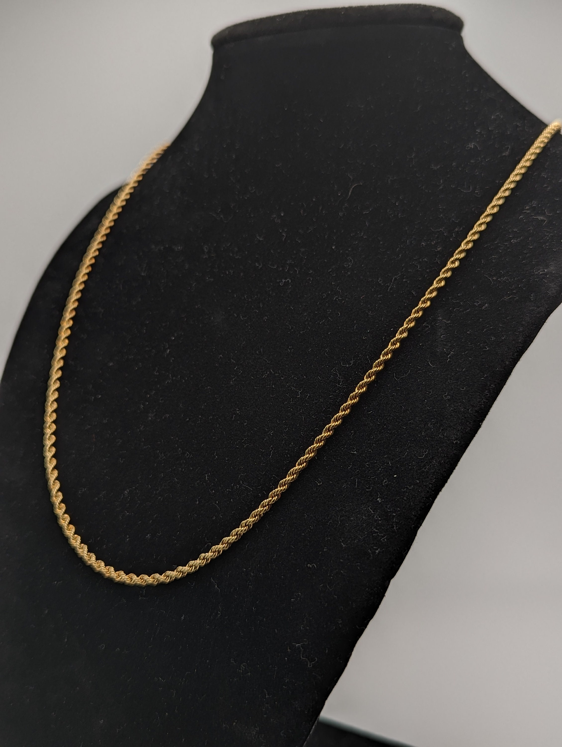 18k Milor Gold Italian Rope Chain Necklace. 22 Inch Milor - Etsy