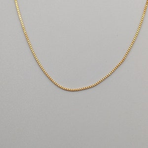 18k Italian MILOR Ladies Box Chain Necklace. 18k Box Chain. 18k Vintage ...