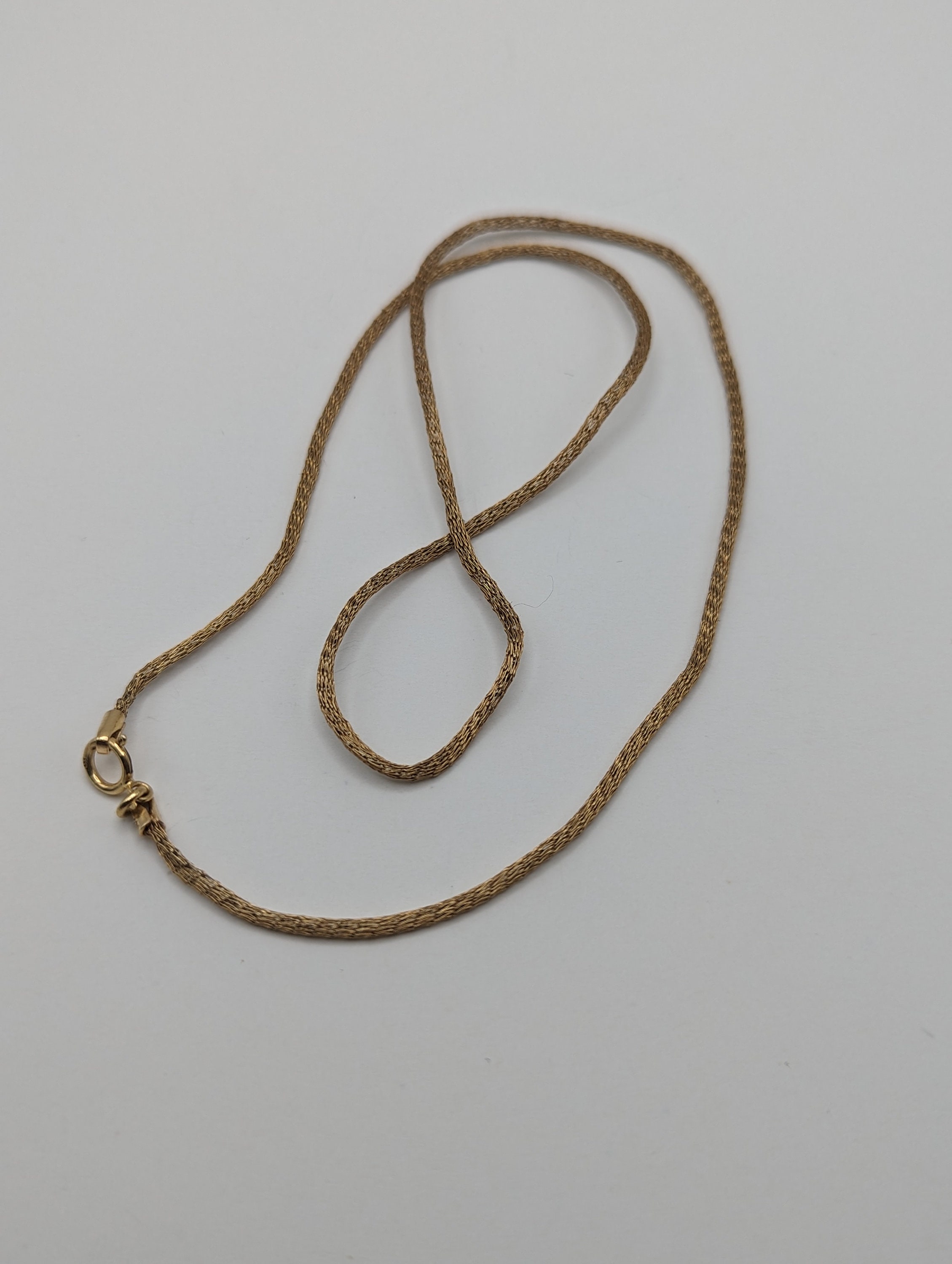Unique 14k Italian MILOR Ladies Mesh Wire Necklace, 14k Round Cord ...