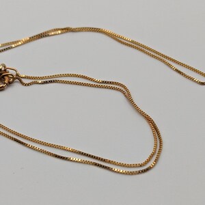 18k Italian MILOR Ladies Box Chain Necklace. 18k Box Chain. 18k Vintage ...