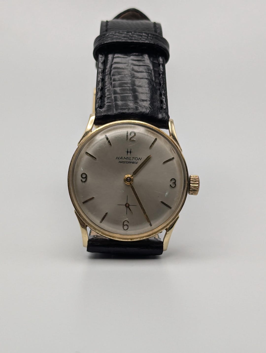 14k Vintage Hamilton Solid Gold Watch Men's Wristwatch 1942s Round Case ...