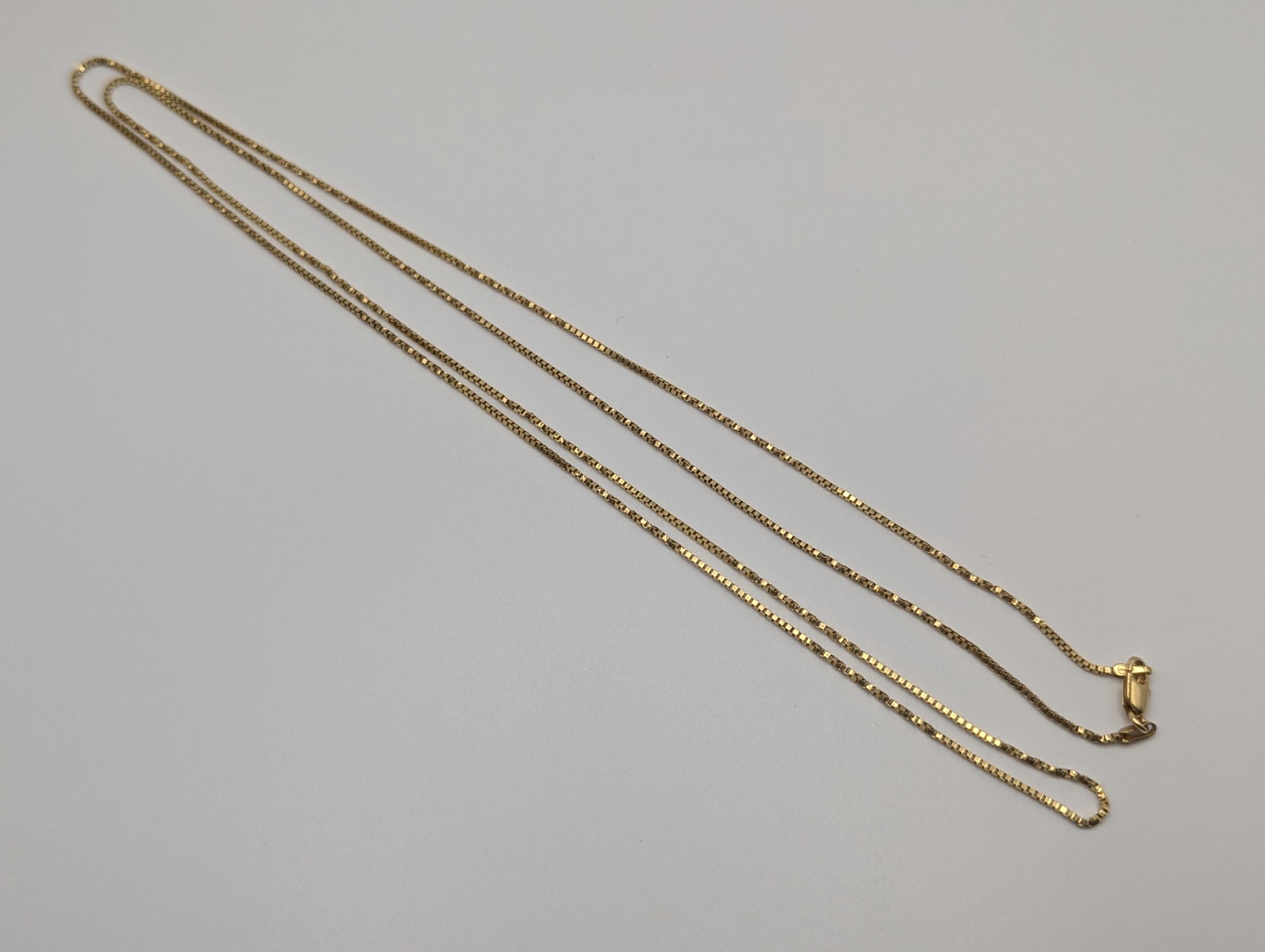 14k Italy Boston Custom Box Link Chain Necklace 30" Yellow Gold Italian ...