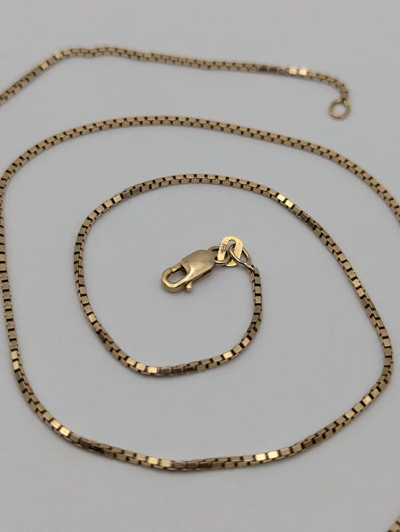 14k Yellow Gold Italy Box Chain Necklace 20-inch Box … - Gem