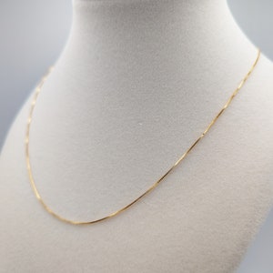 18k Italian MILOR Ladies Box Chain Necklace. 18k Box Chain. 18k Vintage ...
