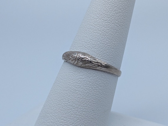 Sterling Silver Etched Design Ring. Vintage Sterling … - Gem