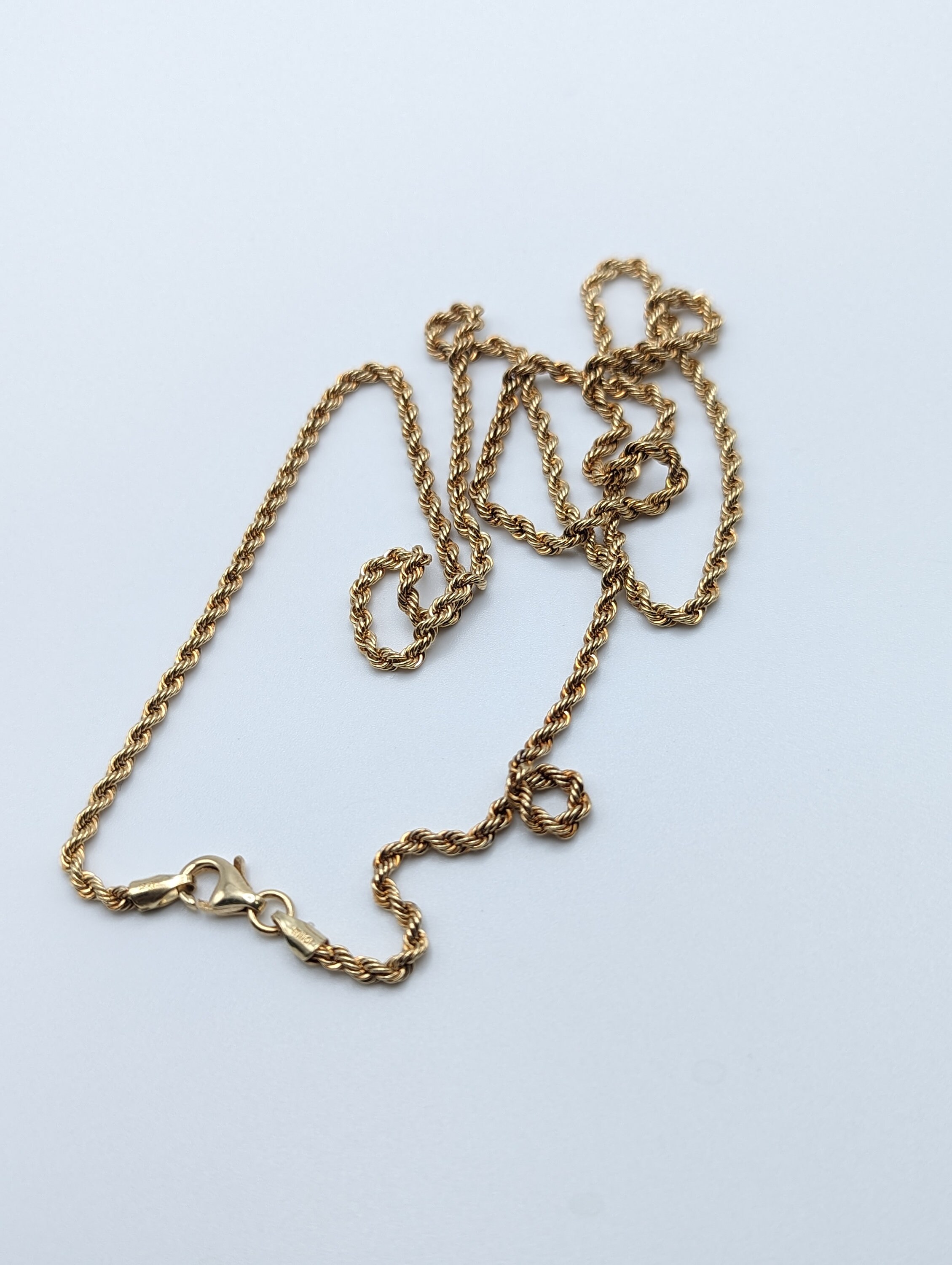 18k Milor Gold Italian Rope Chain Necklace. 22 Inch Milor - Etsy