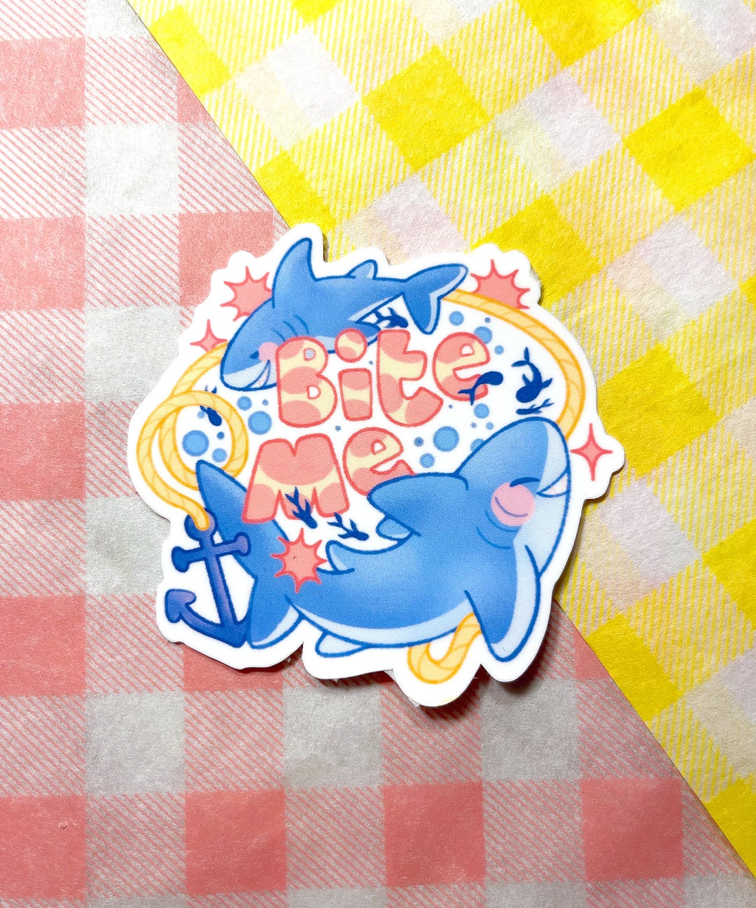 Bite Me // Waterproof Vinyl Sticker - Etsy