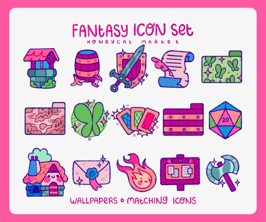 Fantasy Icon Set - Etsy