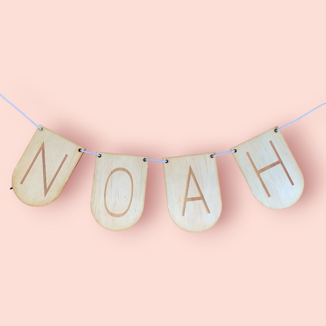 Bunting Name Banner Template: Laser Cut SVG File (digital Download) - Etsy