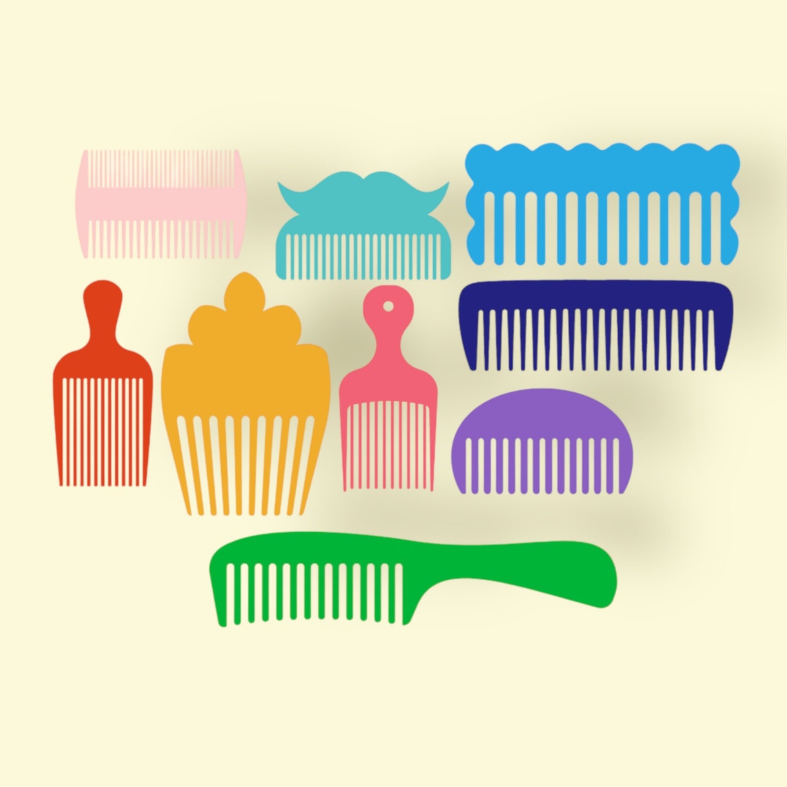 Laser Cut Hair Comb Template: SVG, Cricut, DIY Design (digital Download ...