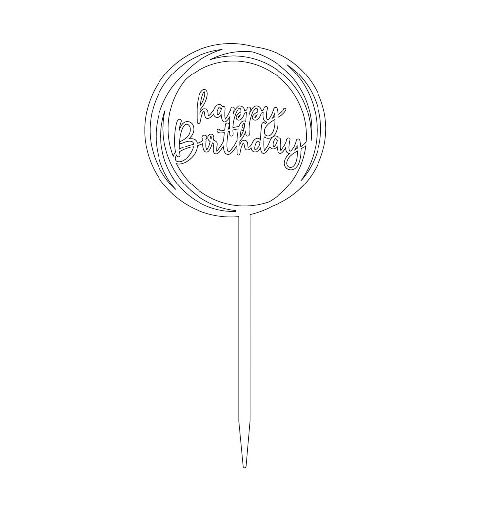 Happy Birthday Cake Toppers Digital File | High Quality Birthday Cake ...