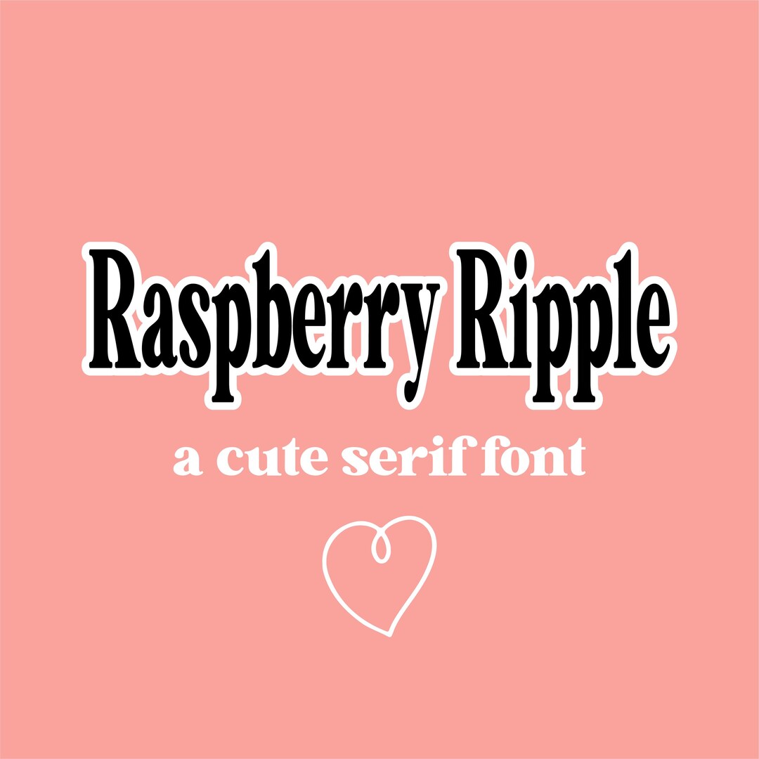 Raspberry Ripple Classy Font Handwritten Font Playful Procreate Craft ...